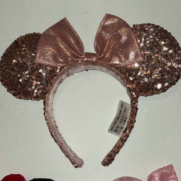 Disney | Accessories | Disney Parks Authentic Rose Gold Sparkle Mickey ...